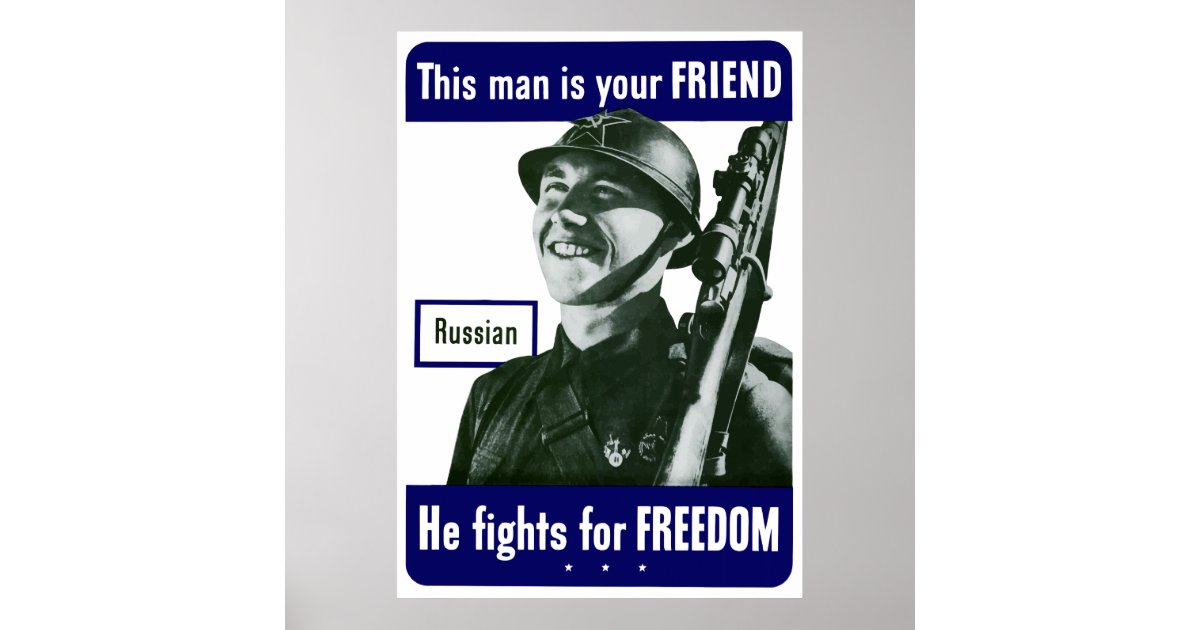 Russian -- This Man Is Your Friend Poster | Zazzle