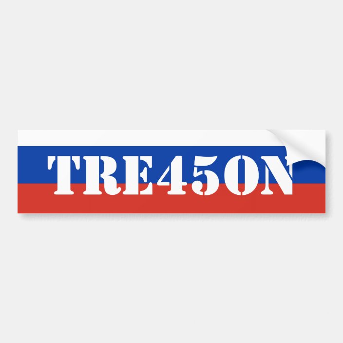 Russian Trump Treason 45 Bumper Sticker | Zazzle.com