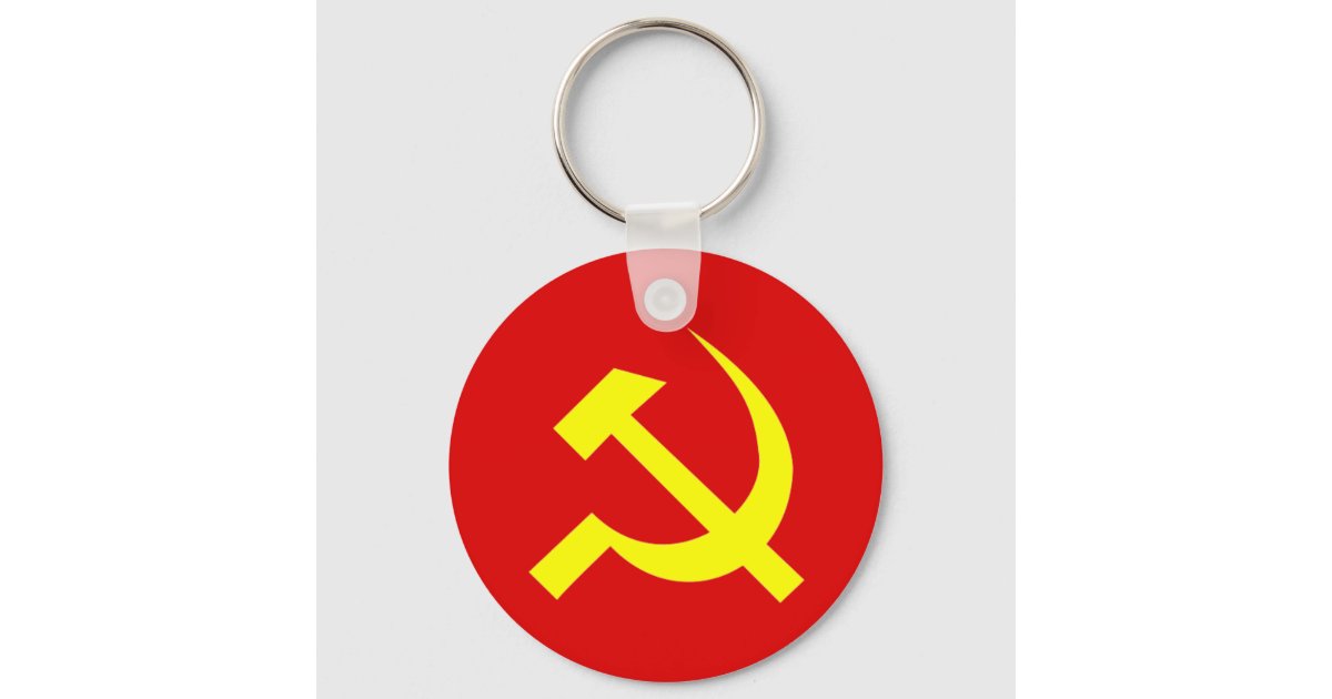 Russian USSR Hammer & Sickle Keychain | Zazzle