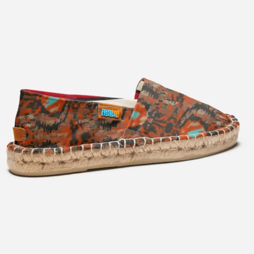 Rust and Aqua Nigerian Inspired Pattern Espadrilles | Zazzle