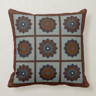 Blue And Rust Pillows - Decorative & Throw Pillows | Zazzle