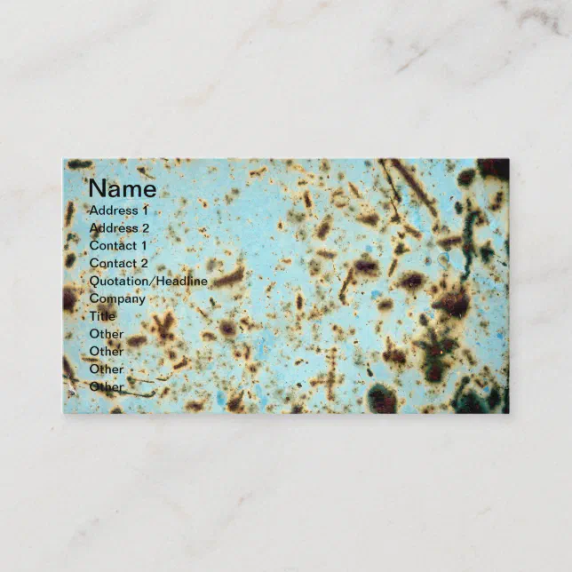 Rust Business Card | Zazzle