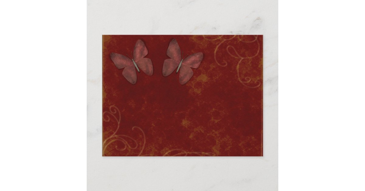 Rust Butterflies Postcard | Zazzle