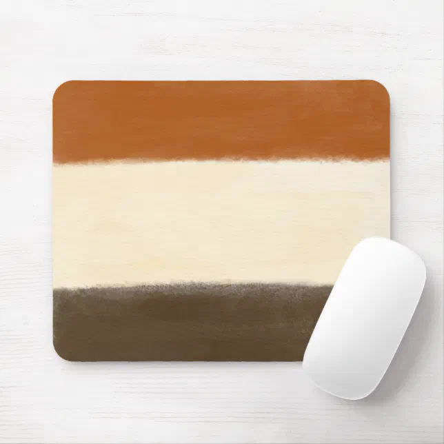 Rust Cream and Brown Color Block Mouse Pad | Zazzle