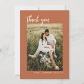 Rust Desert Photo Wedding Thank You Cards | Zazzle