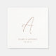 Rust | Elegant Thin Line Script Wedding Monogram Napkins | Zazzle