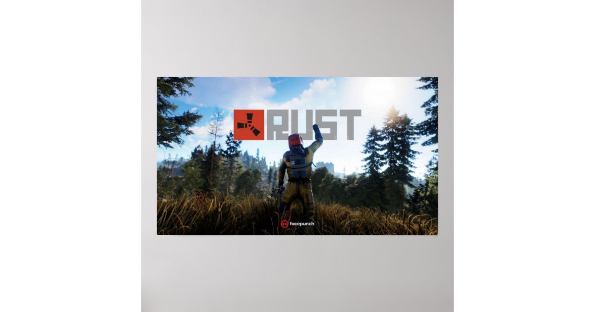 Rust Game Facepunch Logo Gaming Poster | Zazzle