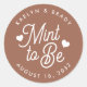 Rust | Mint to Be Personalized Wedding Favor Classic Round Sticker | Zazzle