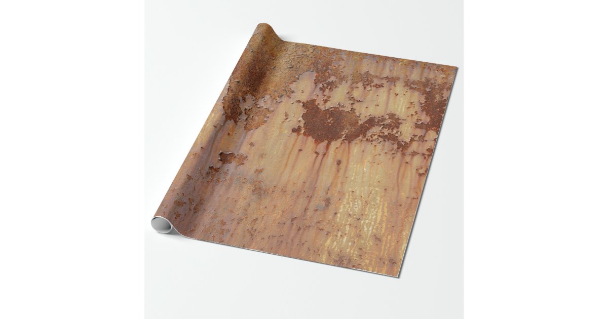 Rust old metal wrapping paper | Zazzle