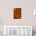 Rust Orange & Gold Chic Unplugged Wedding Ceremony Poster | Zazzle
