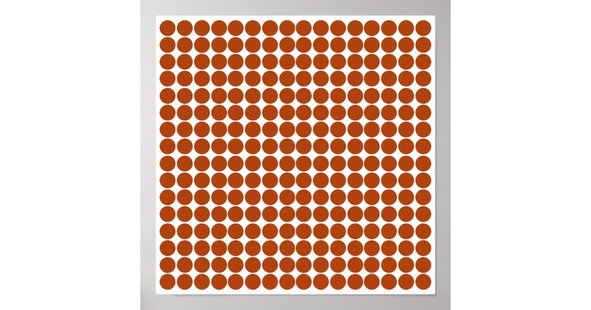 Rust Red Safari Dot Poster | Zazzle