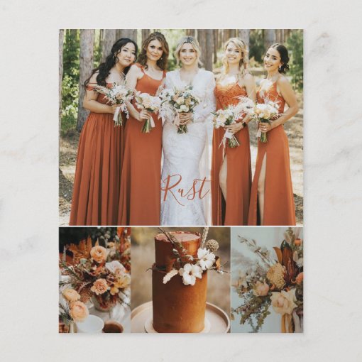 Rust Wedding colors Palette Card 2023 | Zazzle