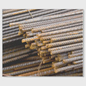 Rusted Metal Rebar Rods Wrapping Paper | Zazzle