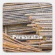 RUSTED REBAR METAL RODS SQUARE STICKER | Zazzle