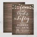 Rustic 50th Birthday Invitation Wood | Zazzle