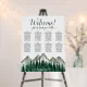 Rustic 8 Table Mountains & Pine Seating Chart Foam Board | Zazzle