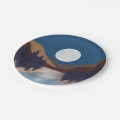 Rustic Abstract Landscape Forest Moon Reflection Paper Plates | Zazzle