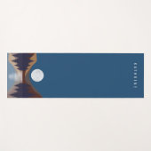 Rustic Abstract Landscape Forest Moon Reflection Yoga Mat | Zazzle