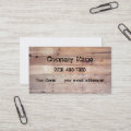 Rustic Aged Wood Planks Business Card | Zazzle