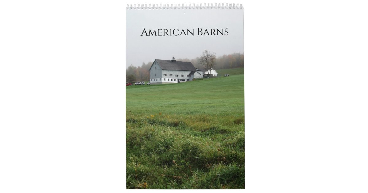 Rustic American Barns Calendar | Zazzle