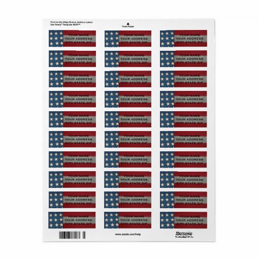Rustic American Flag Address Labels | Zazzle