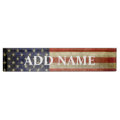 Rustic American Flag Desk Name Plate | Zazzle