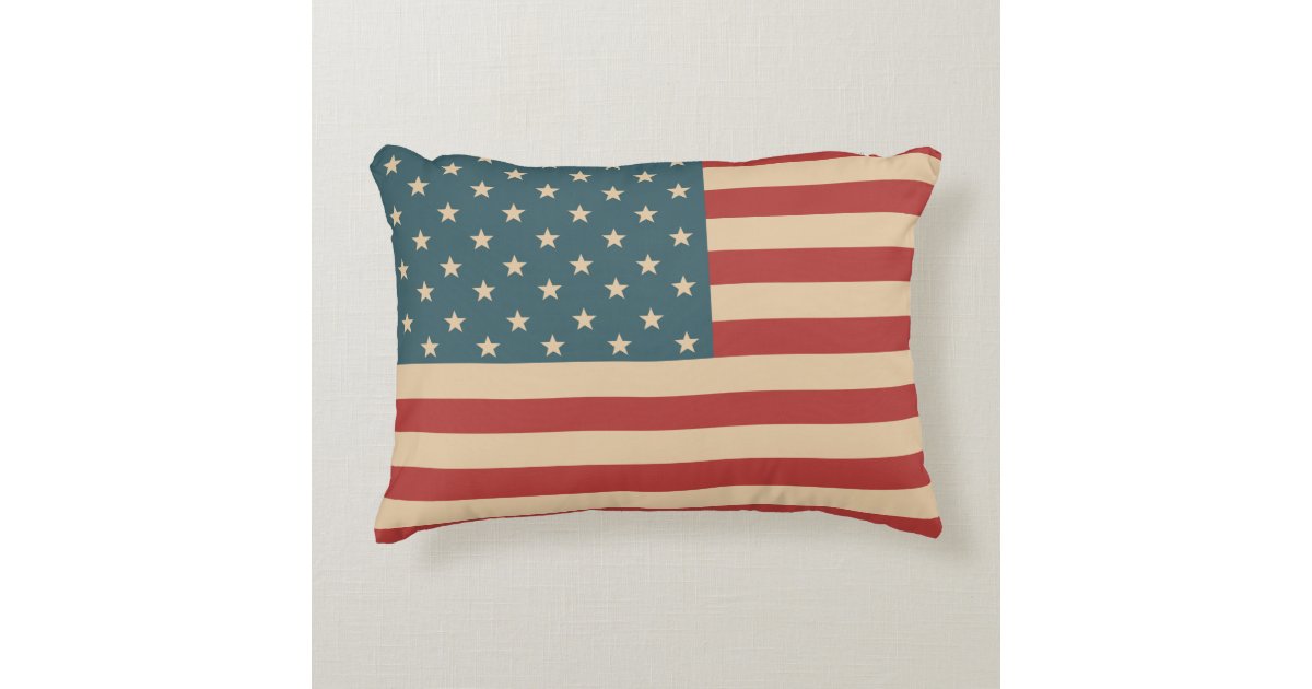 Rustic American Flag Throw Pillow | Zazzle