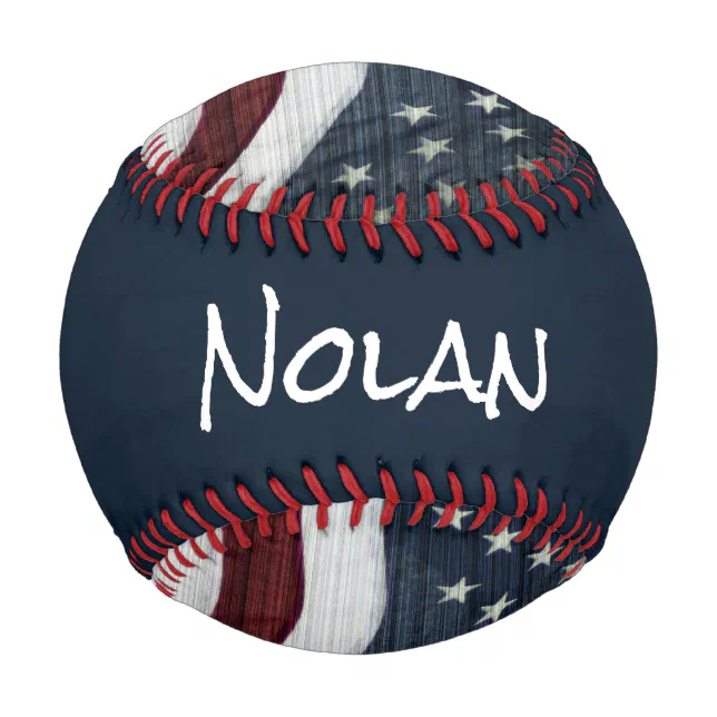 Rustic Americana Custom Name Baseball | Zazzle