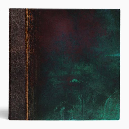 Rustic Ancient Tome Faux Black & Turquoise Binder | Zazzle