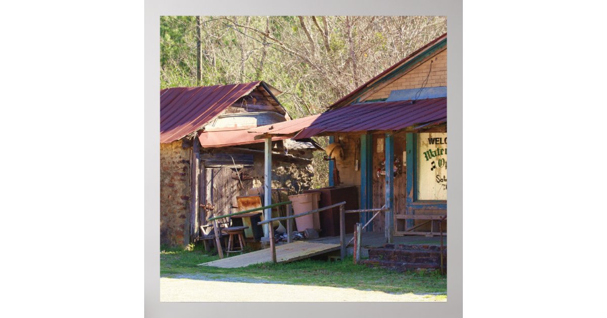 Rustic and Rural General Store Poster | Zazzle