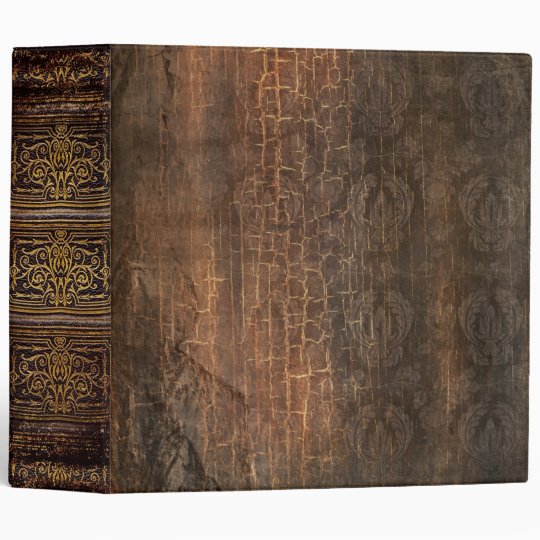 Rustic Antique Ancient Tome Faux Brown 3 Ring Binder | Zazzle.com