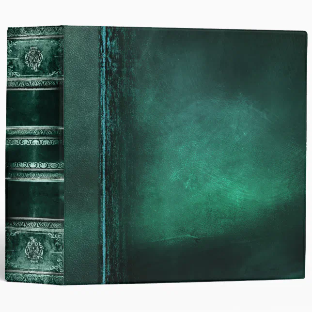 Rustic Antique Ancient Tome Faux Teal Binder | Zazzle