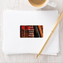 Rustic Antique Library Books Shelf Label | Zazzle