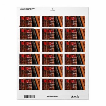 Rustic Antique Library Books Shelf Label | Zazzle