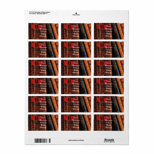 Rustic Antique Library Books Shelf Label | Zazzle