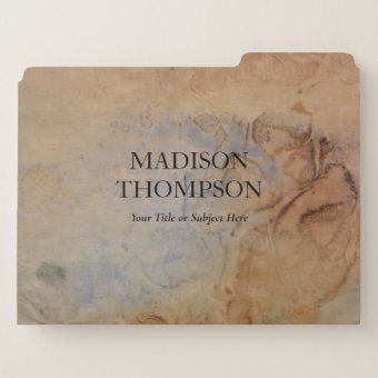 Rustic Antique Vintage Paper Simple Professional File Folder | Zazzle