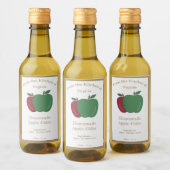 Rustic Apple Cider Bottle Label Sticker | Zazzle