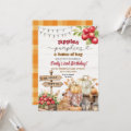 Rustic Apples, Pumpkins, and Bales of Hay Birthday Invitation | Zazzle