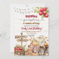 Rustic Apples, Pumpkins, and Bales of Hay Birthday Invitation | Zazzle