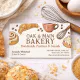 Rustic Artisan Bakery Hand-Drawn Pastries & Breads Business Card | Zazzle