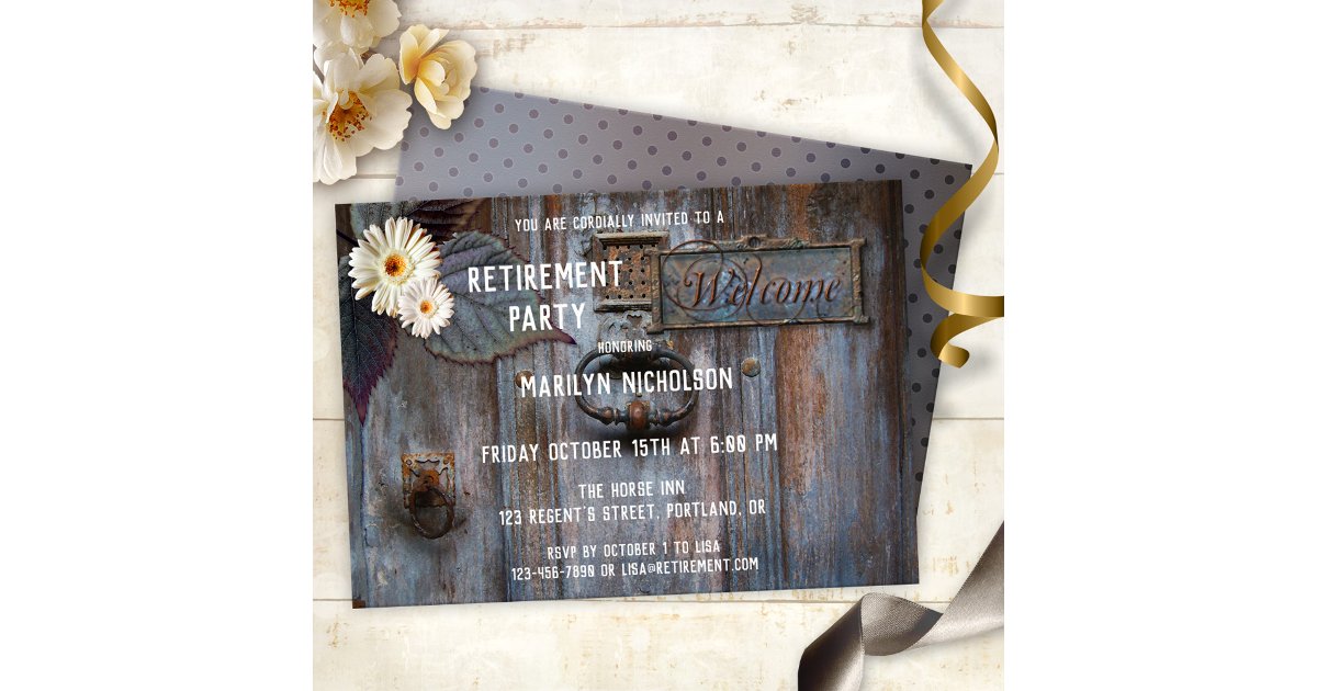 Rustic Artistic Retirement Party Invitation | Zazzle