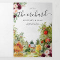 Rustic Autumn Apple Orchard Wedding Tri-Fold Invitation | Zazzle