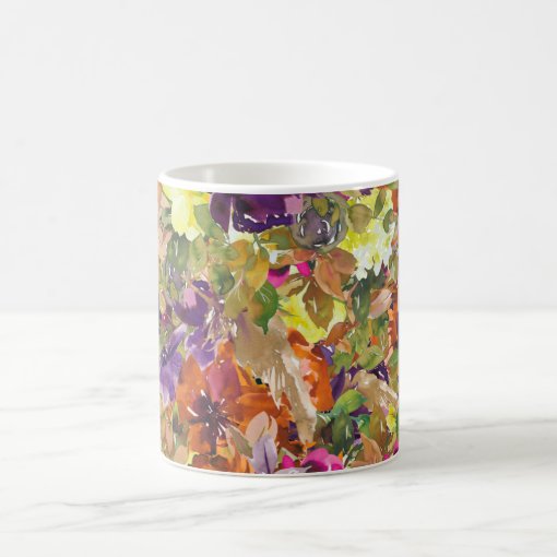 Rustic Autumn Fall Floral Pattern Coffee Mug | Zazzle