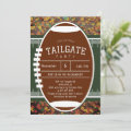 Rustic Autumn Fall Football Tailgate Party Invitation | Zazzle