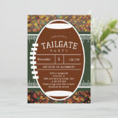 Rustic Autumn Fall Football Tailgate Party Invitation | Zazzle
