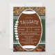 Rustic Autumn Fall Football Tailgate Party Invitation | Zazzle