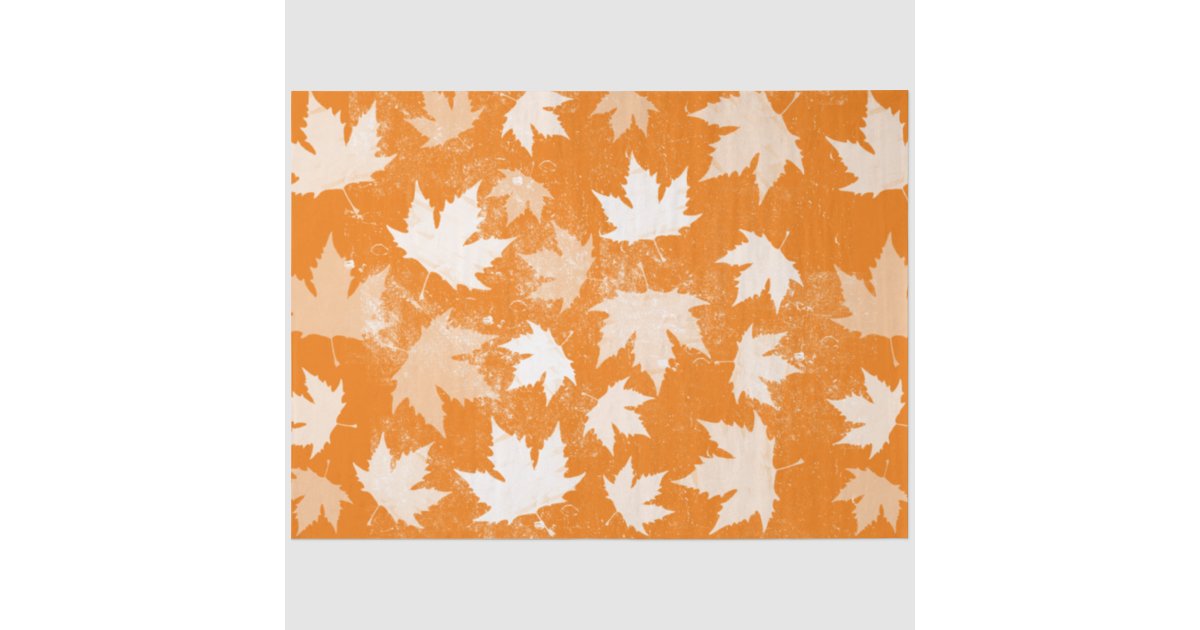 Rustic Autumn Fall Leaves Pattern Tissue Paper | Zazzle
