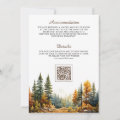 Rustic Autumn Fall Mountain Forest QR Code Wedding Invitation | Zazzle