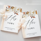 Rustic Autumn Floral Her Wedding Vows Card | Zazzle