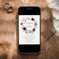 Rustic Autumn Floral Wreath Wedding Invitation | Zazzle